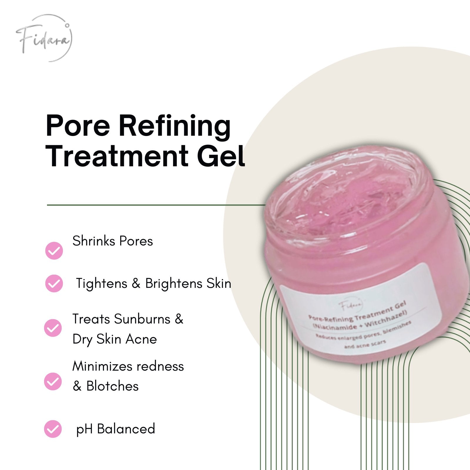 Top Niacinamide & Witch-Hazel Pore-Refining Gel in Pakistan | Fidara Beauty