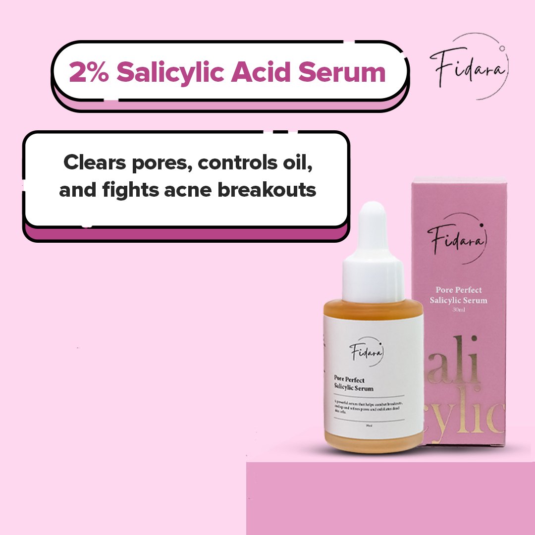 Best Salicylic Acid Serum 2% Online in Pakistan – Best for Acne Prone Skin – Fidara Beauty
